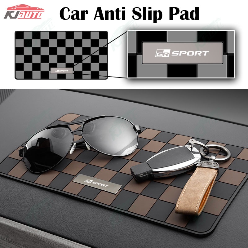 Toyota Gr Sport New Plaid Anti Slip Pad Silicone Instrument Panel Pad ...