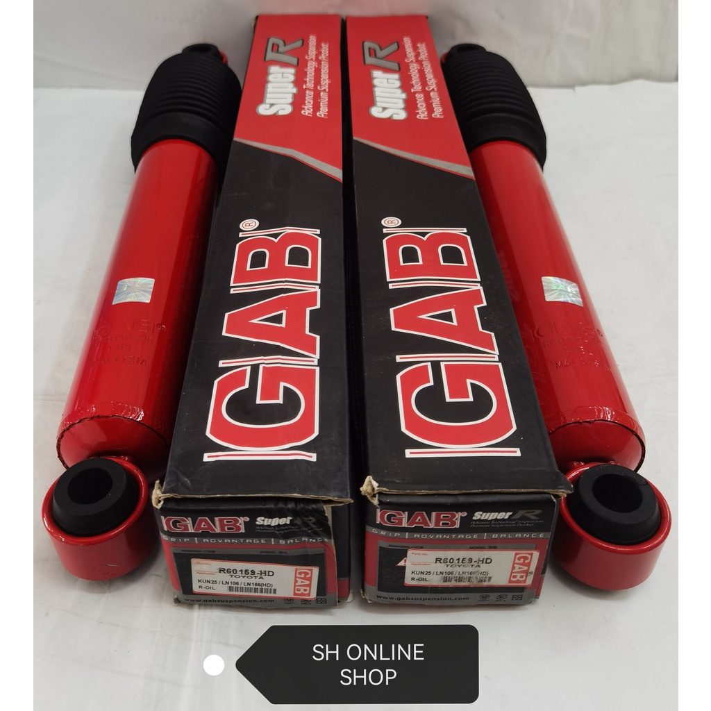 GAB Super R Shock Absorber (Heavy Duty) Front & Rear for Toyota Hilux ...