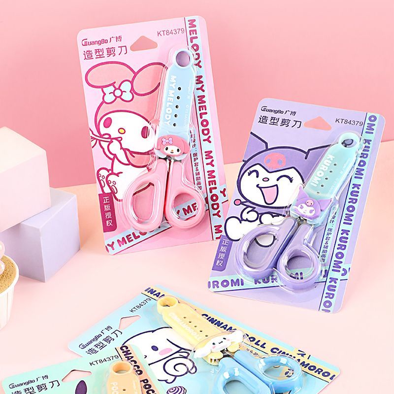 Kuromi Scissors Sanrio Cute Cartoon Children Students Handmade Safety ...
