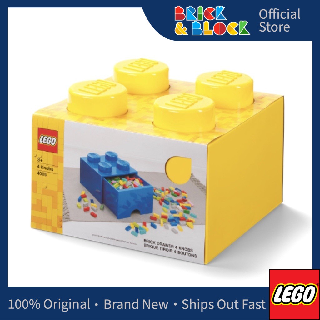 LEGO 40051732 LEGO Storage Brick Drawer - 4 Studs - Bright Yellow ...