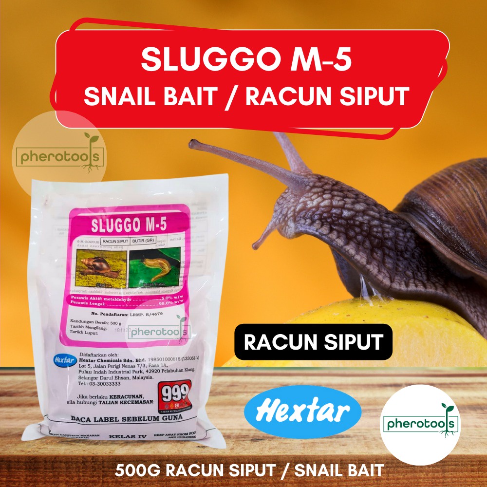 Pherotools Hextar SLUGGO M-5 (500g) (metaldehyde 5%) Umpan Siput Lintah ...