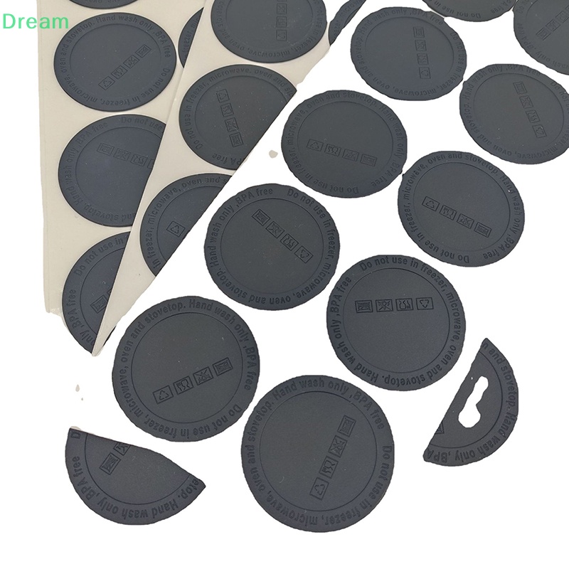 4Pcs Round Black Rubber Coaster Pad Self Adhesive Cup Bottom Stickers ...