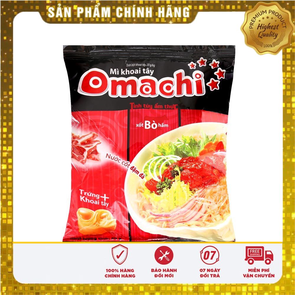 Combo 5 Packs of Omachi Noodles with Stewed Beef Sauce | Shopee Malaysia