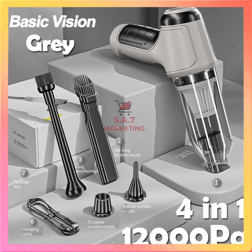 120W Cordless Air Duster Cleaner 12000Pa 4-In-1 Multifunction Rechargeable Handheld Vacuum ...