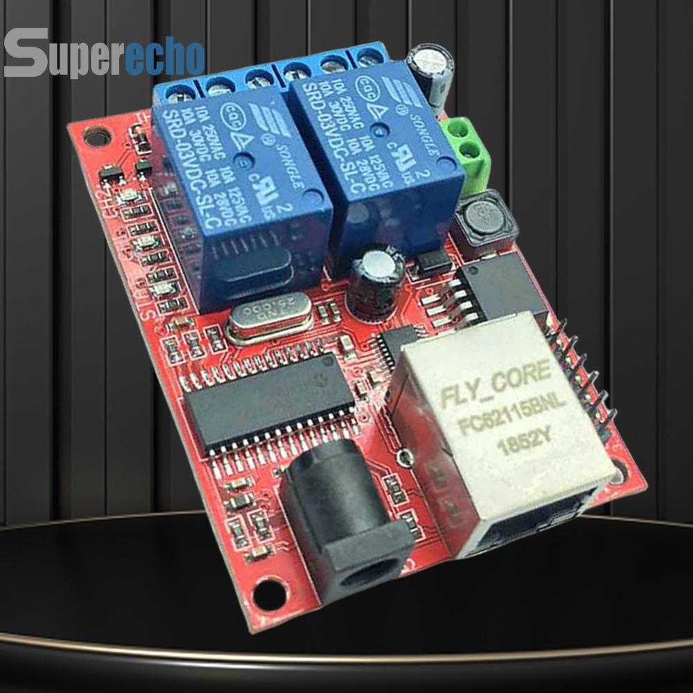 LAN Ethernet 2 Channel TCP UDP Controller Module Relay Board for Android APP [superecho.my ...