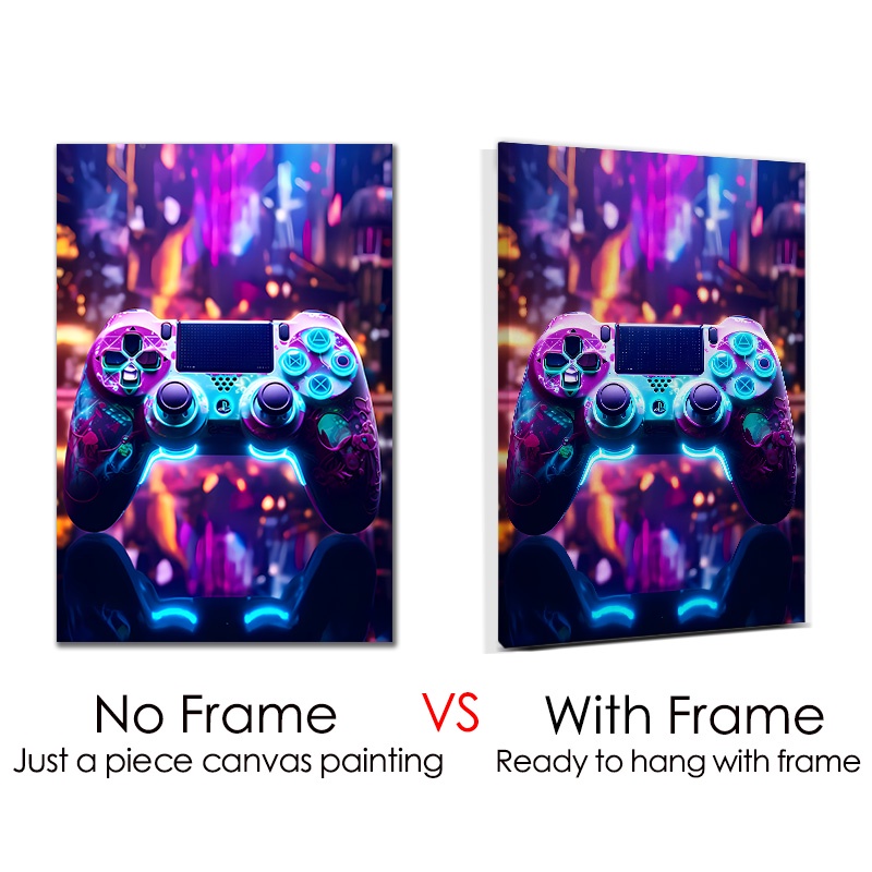 (With Frame）Abstract Poster Boy Room Decoration Wall Art Frame ...