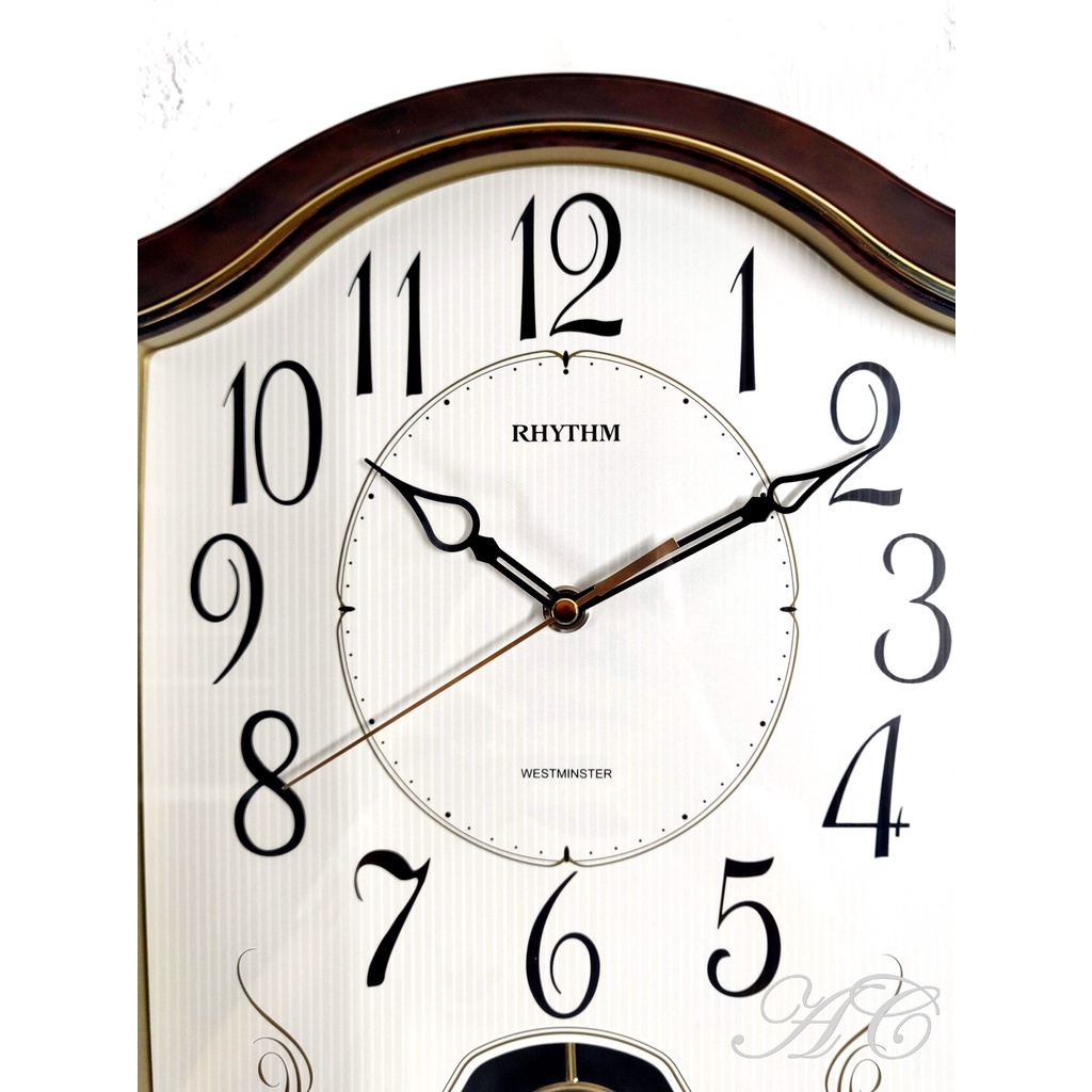 100% ORIGINAL RHYTHM Westminster Melody Pendulum Wall Clock (Jam ...