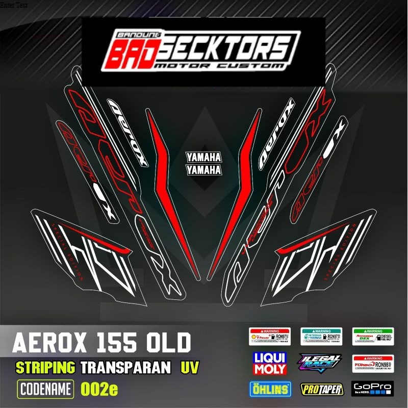 MERAH Decal Sticker Striping Variations Transparent Uv Aerox Old Motif ...