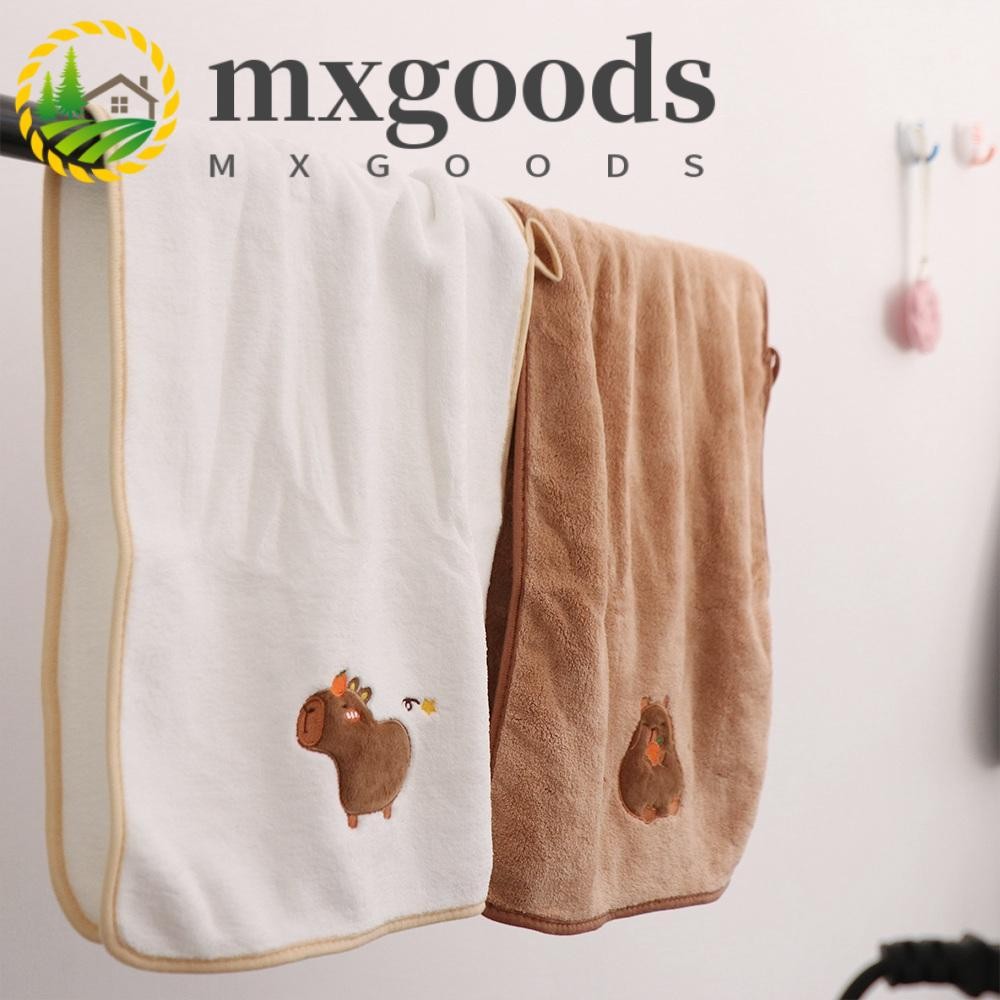 MXGOODS Bath Towel, Coral Velvet Super Absorbent Cartoon Towel, Soft Cute Capybara Pattern ...