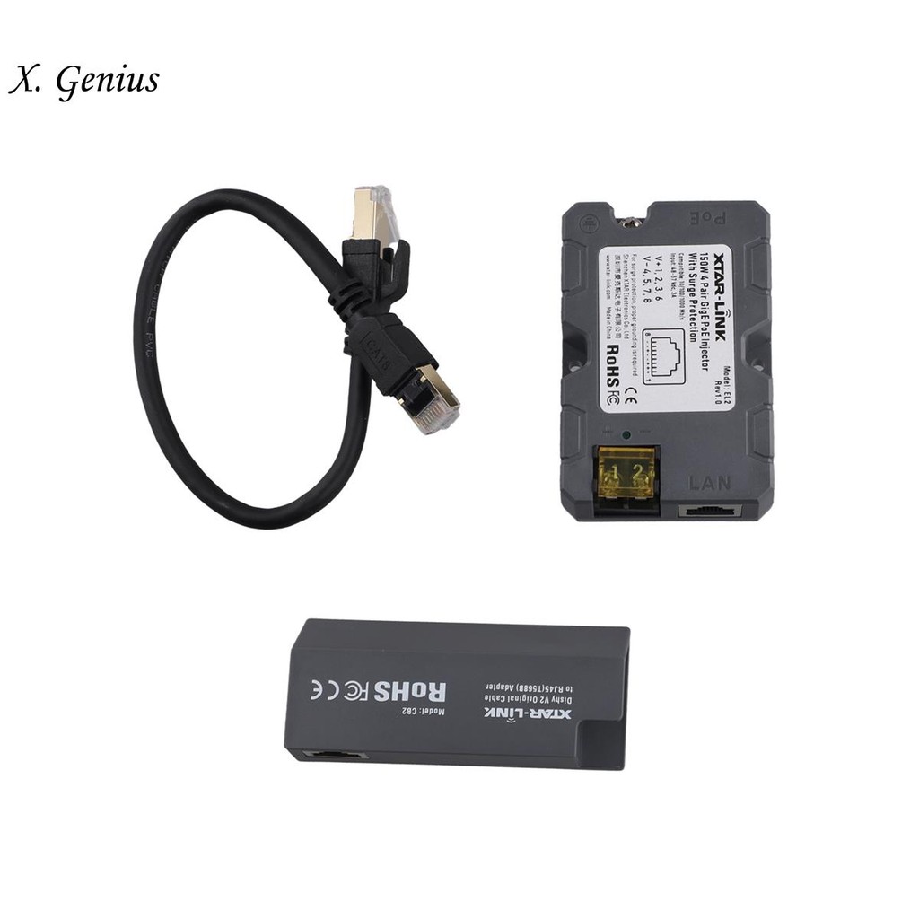 New CB2 Antenna Adapter for V2 DISHY Cable Adapter to RJ45 for 12V 24V ...