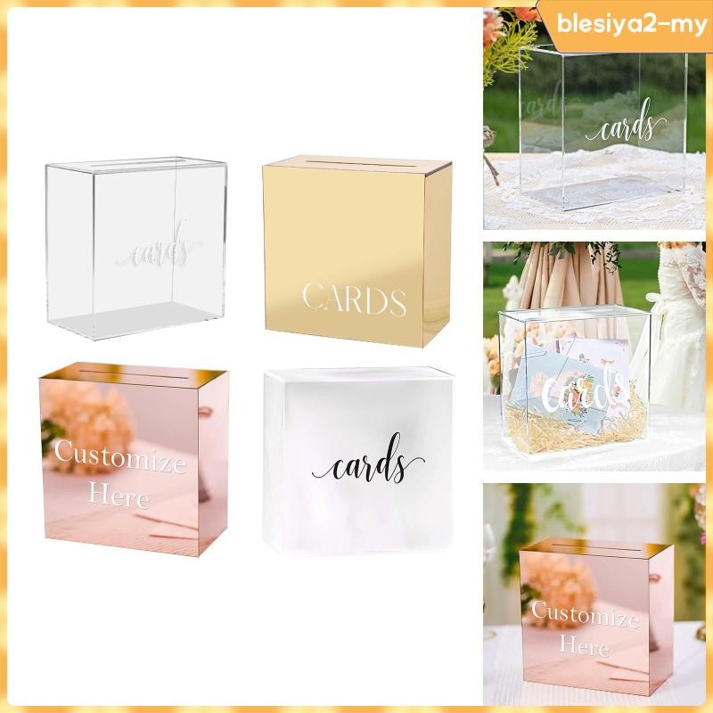 [BlesiyaedMY] Acrylic Wedding Money Box, Box DIY Modern Design Large ...