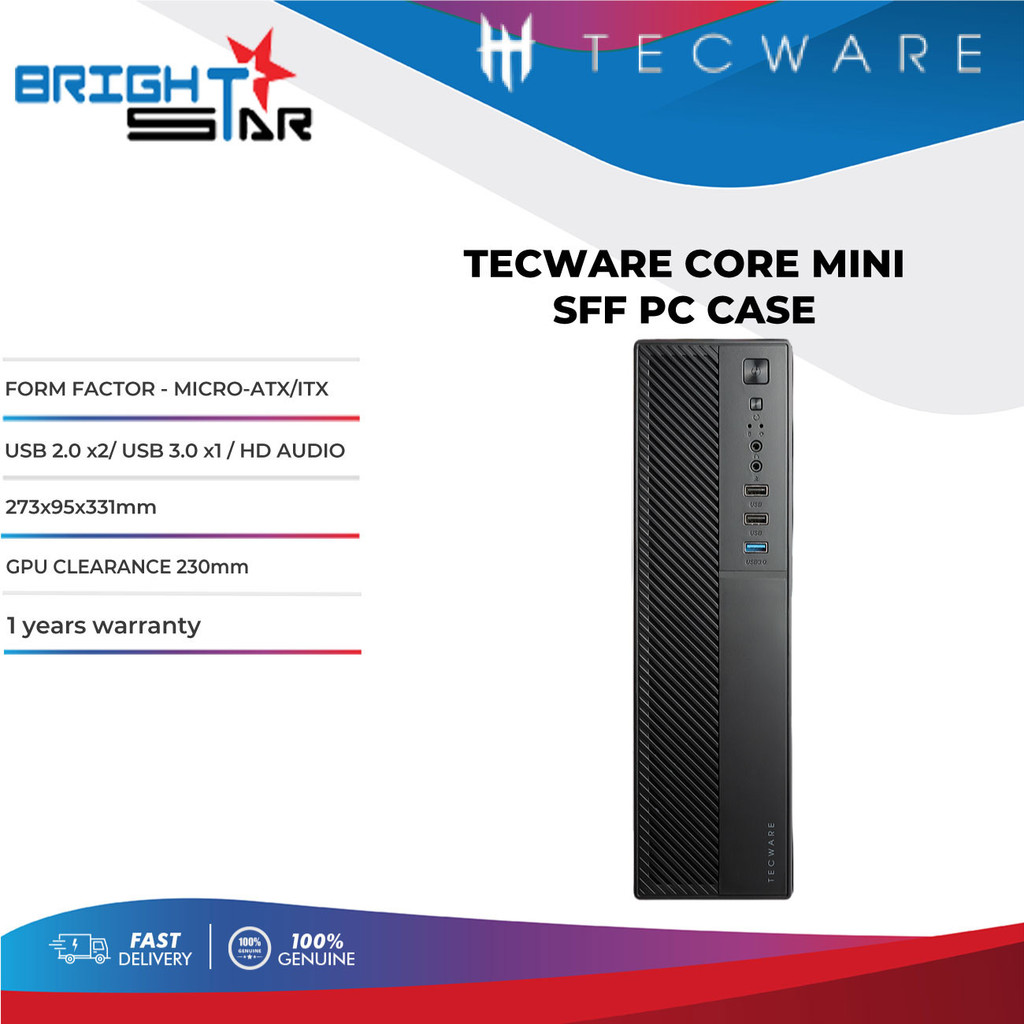 TECWARE Core Mini Micro-ATX PC Case with 250W PSU | Shopee Malaysia