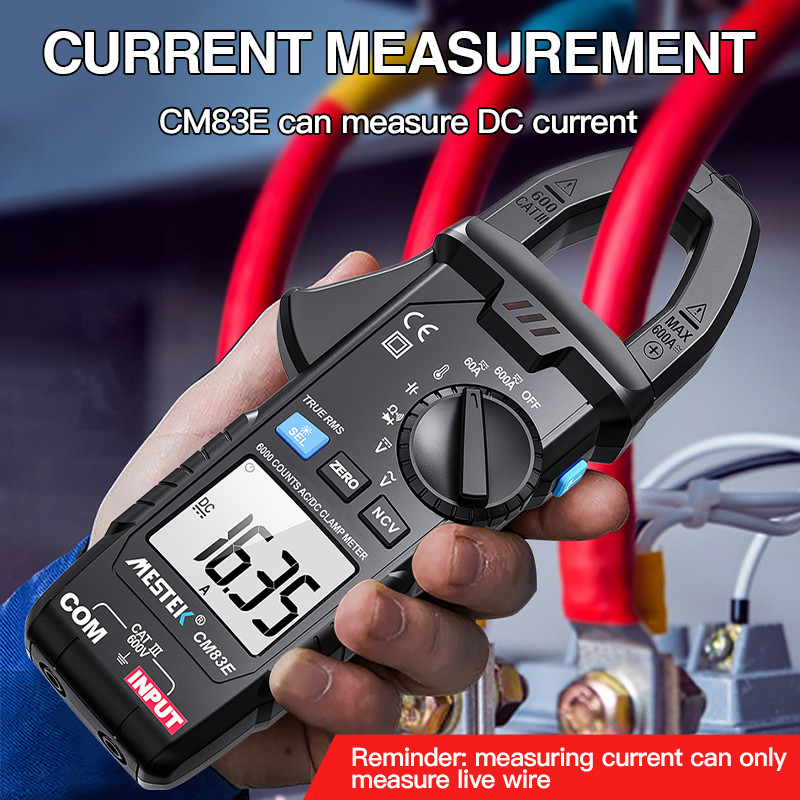 MESTEK 600A AC/DC Digital Clamp Meter Current Clamp NCV DC Pliers ...