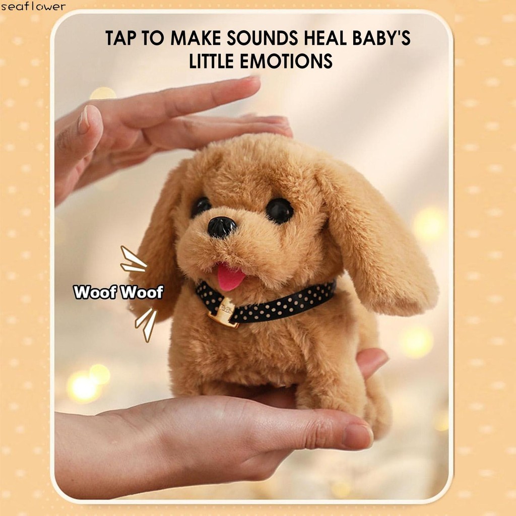 Electronic Interactive Pet Dog Plush Teddy Puppy Walking Barking Plush ...