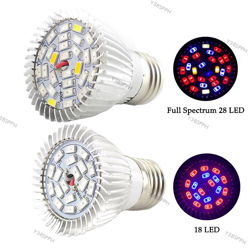 Plant Light Flower Grow LED Full Spectrum Bulb Greenhouse Growing Lamp ...