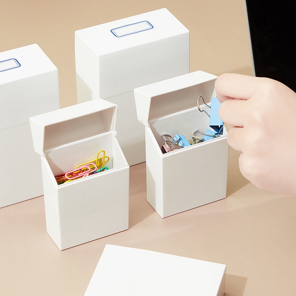 MOHAMM 1pc Small Simple Square Storage Box With Lid Desktop Organizer | Shopee Malaysia