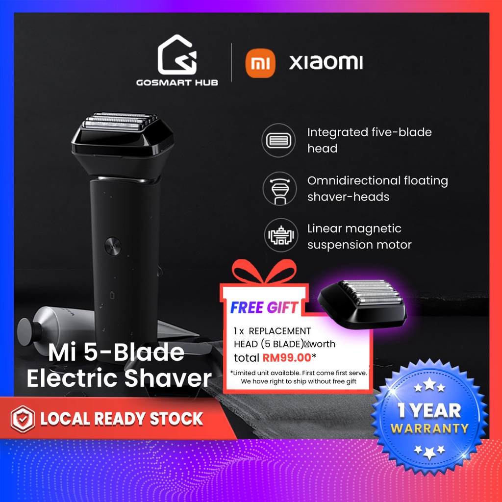Mi 5-Blade Electric Shaver | Omnidirectional Floating Shaver Magnetic ...