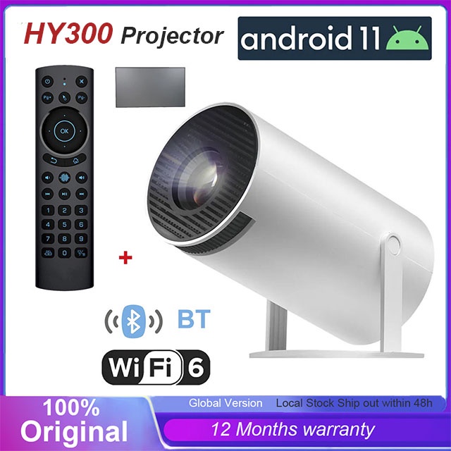 Newest Model HY300 HD Android 11.0 Projector 4K Home Theater Projector ...