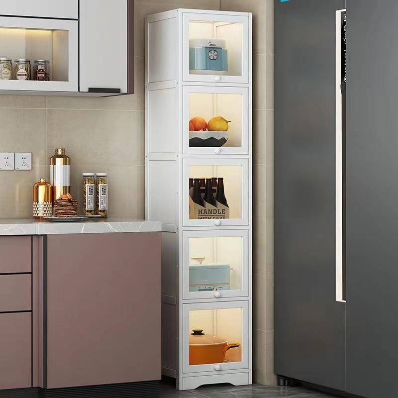 Kitchen Rack Cabinet with Door / Rak Dapur Multifunctional Storage Rack ...