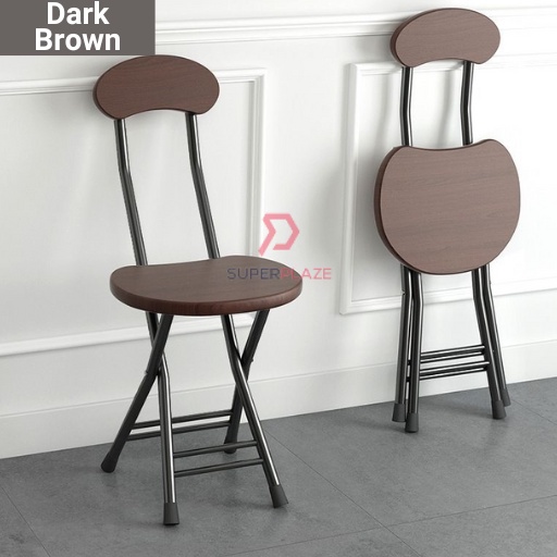 Dark Brown Color Folding Chair Kerusi Solat Camping Chair Stool Study ...