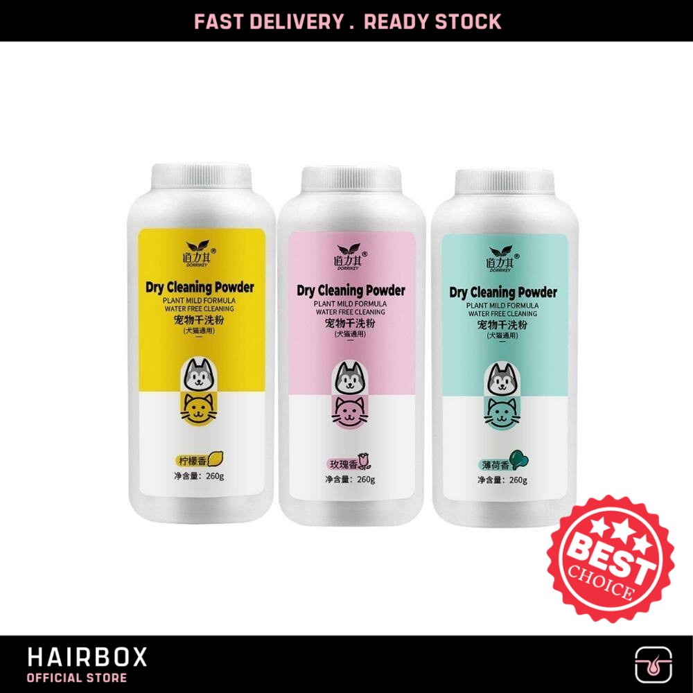 DORRIKEY Plant Mild Formula Pets Dry Cleaning Powder - 260G (HB ...