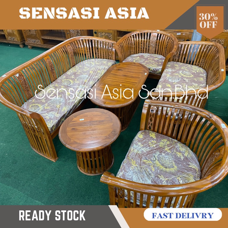 Set Kerusi Karanjang Jati / Kerusi kayu Jati | Shopee Malaysia