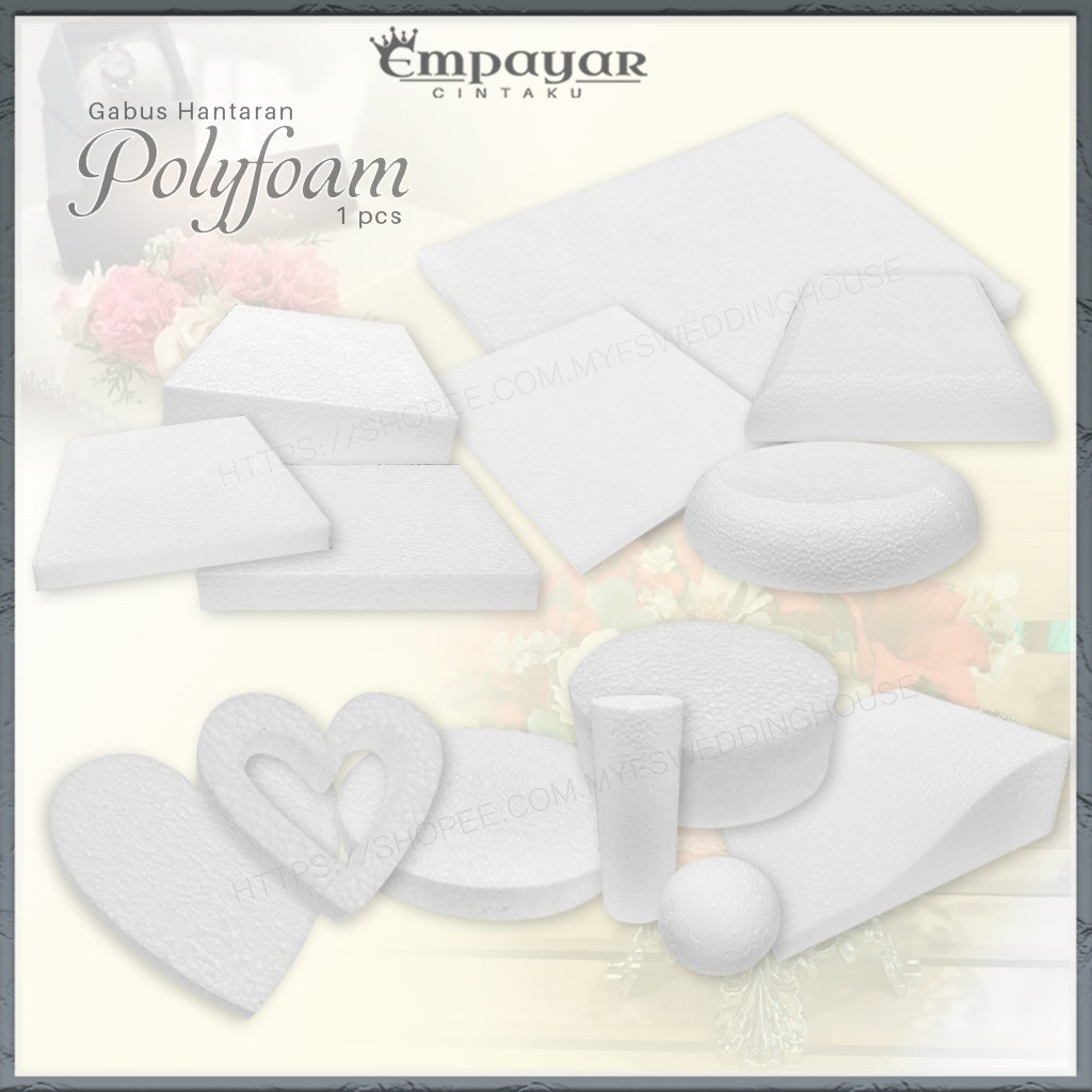 1 PC - POLYFOAM/WHITE FOAM/SQUARE FOAM/BALL FOAM/LOVE FOAM/CIRCLE FOAM ...