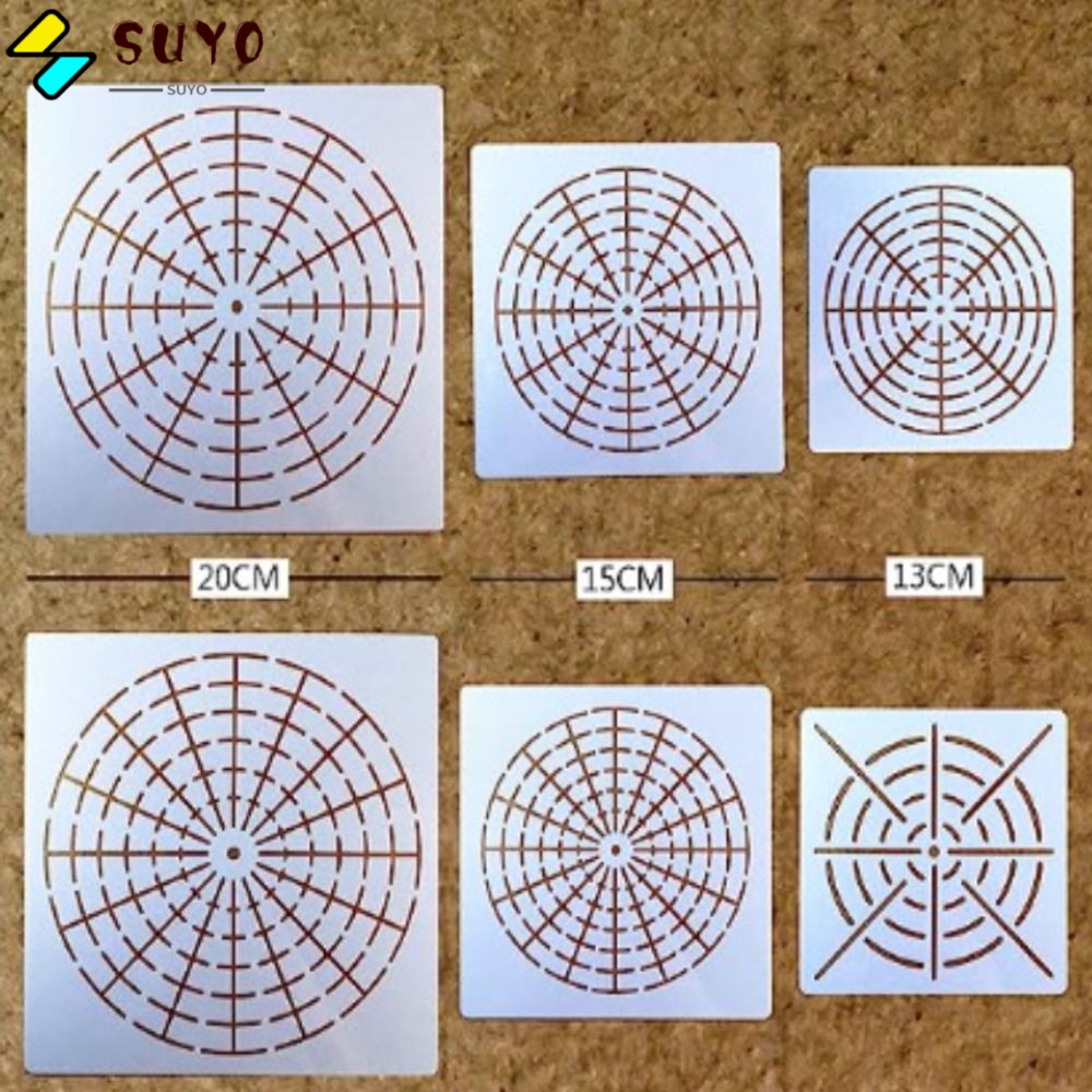 SUYO 6Pcs Mandala, White Plastic Dot Painting Tool, Reusable 8/12/16 ...