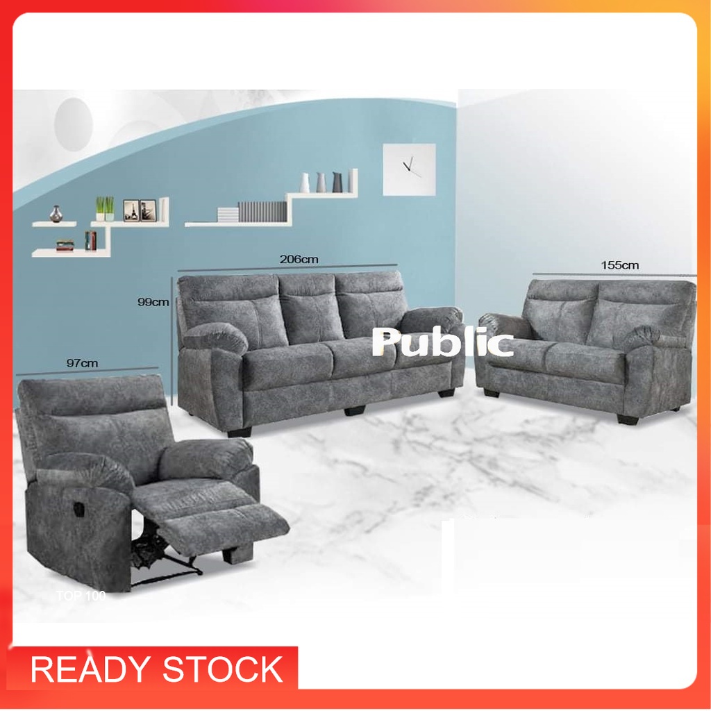 𝙏𝙀𝙍𝙈𝙐𝙍𝘼𝙃 Sofa Baldu Kelabu Kalis Air 1 Seater 2 Seater 3 Seater (1 ...