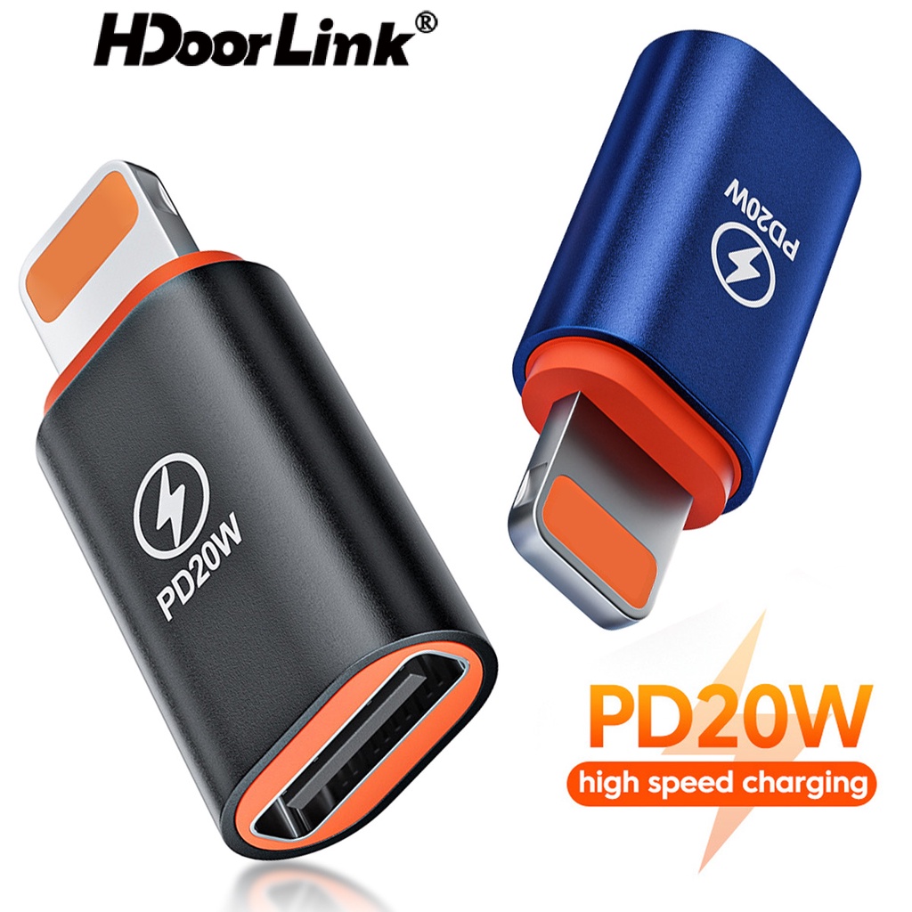 Hdoorlink Charging Adapter Type C Female to IOS Male Adapter PD20W ...