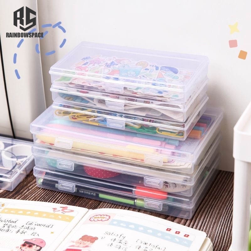 Storage Box Transparent Buckle Desktop Storage Box Manual Account ...
