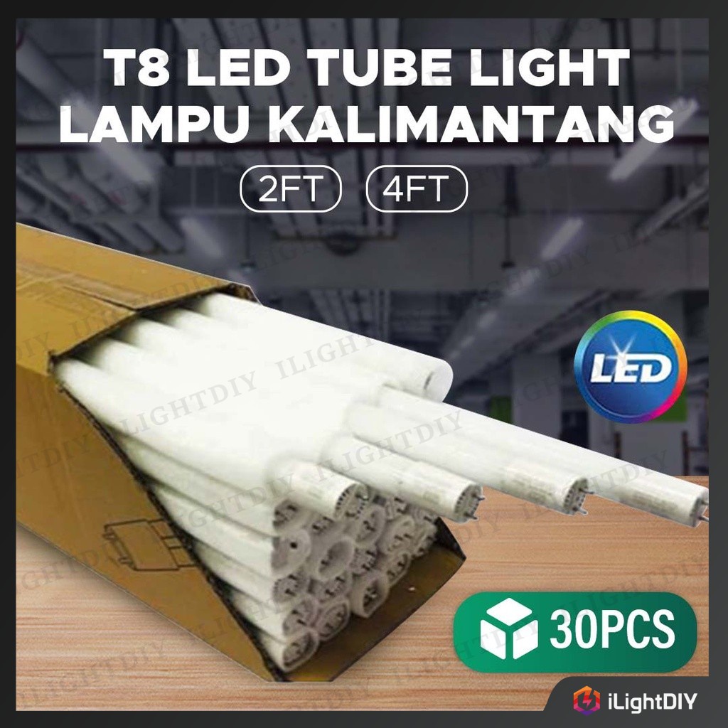 T8 LED TUBE 4FT 22W 30W 55W / 2FT 10W 15W T8 LED TUBE LIGHT LAMPU KALIMANTANG LAMPU PANJANG LED ...