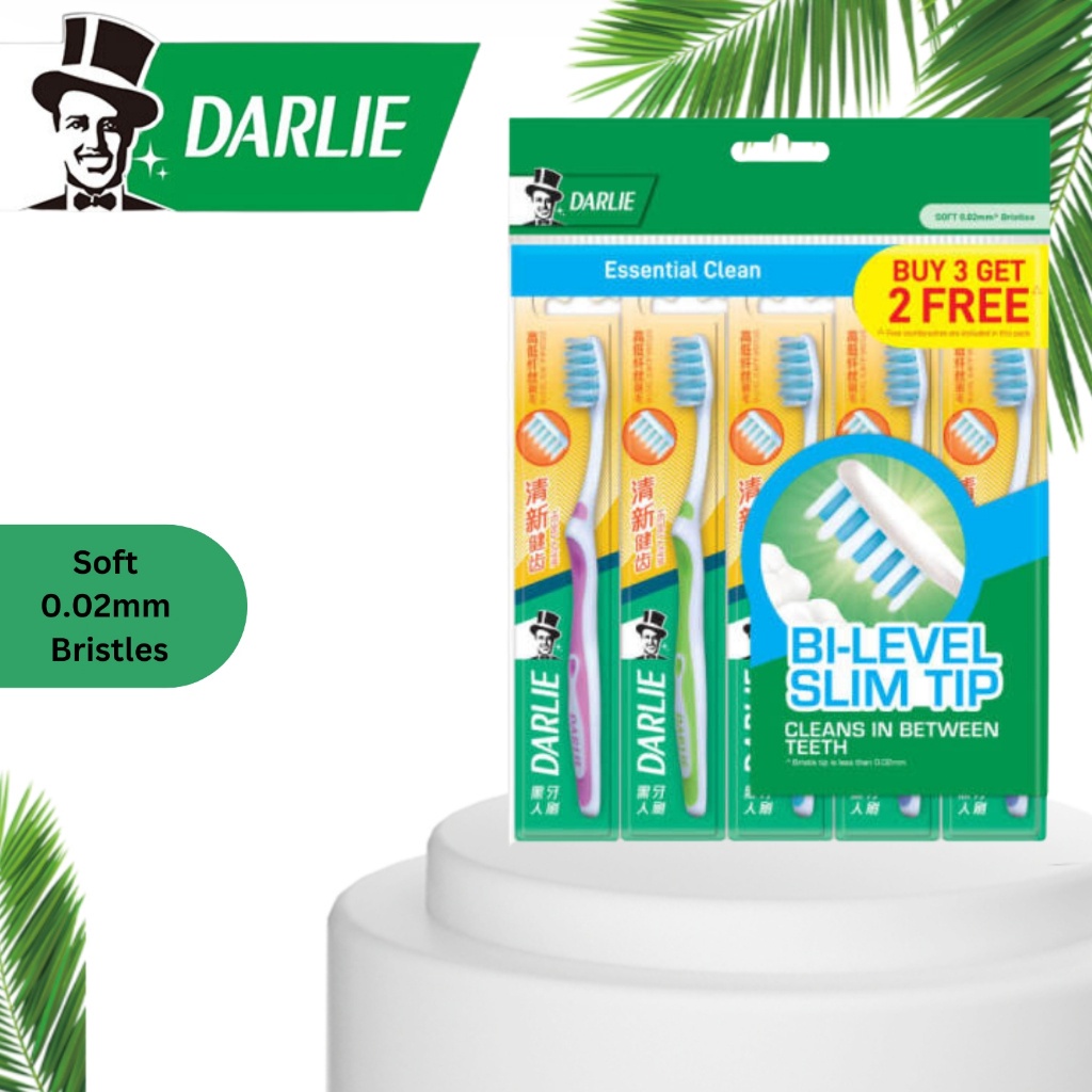 [LIVE] FREE SHIPPING[WM ONLY] Darlie Wavy Fresh Toothbrush 5pcs (Soft ...