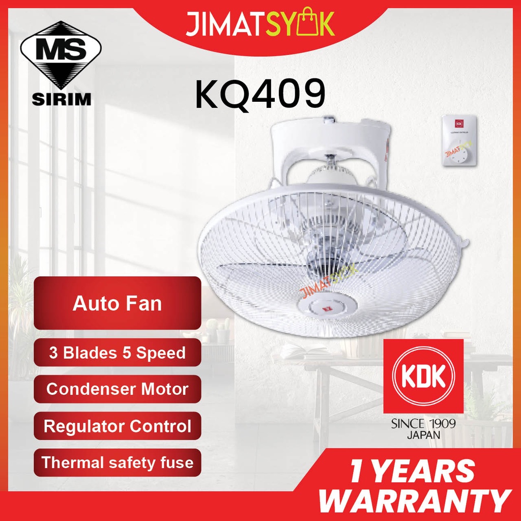 KDK Fan KQ409 Autofan KQ-409 16inch / EVERWind EVAF91 Autofan 16inch 3 ...
