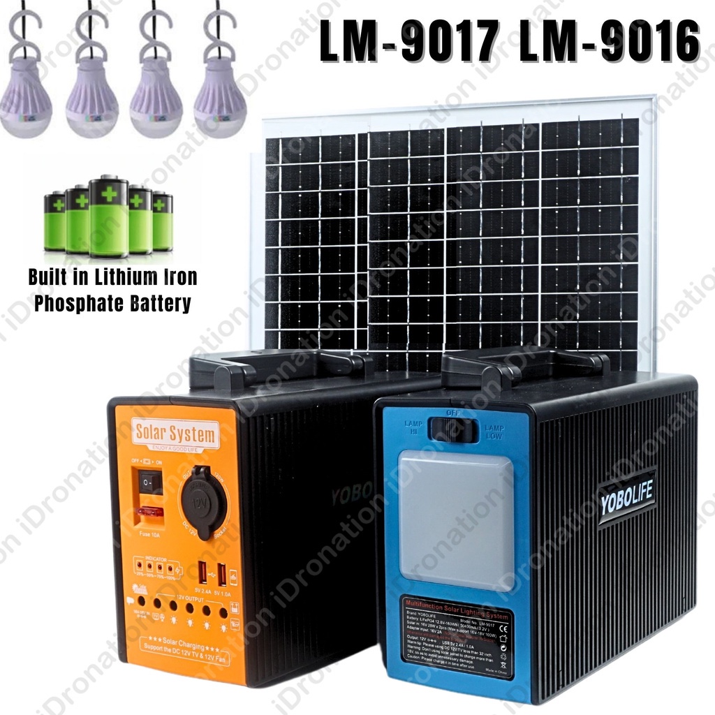 YOBOLIFE LM-9017 LM-9016 16V28W Portable Solar Power System Outdoor Solar Panels Power bank ...