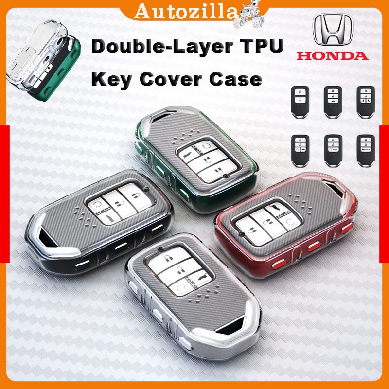【IN STOCK】TPU Car Key Cover Case Honda CRV CR-V Fit Civic Accord HR-V ...