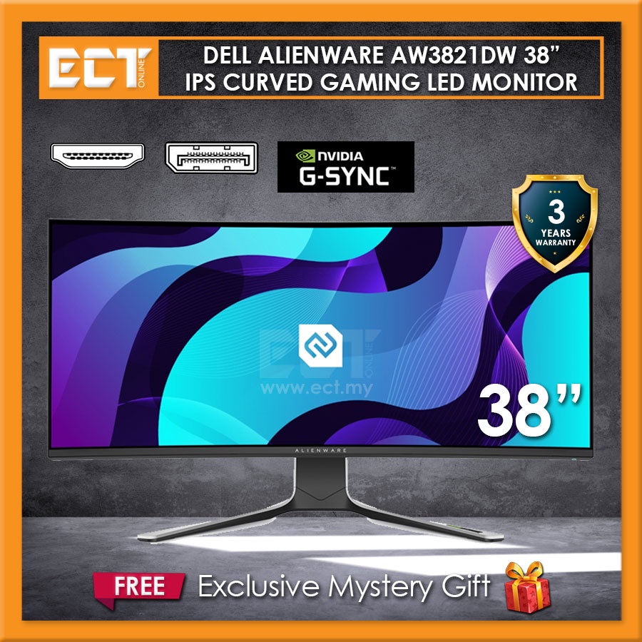 Dell Alienware AW3821DW 38" G-Sync IPS 1MS WQHD+ 144Hz Curved Gaming ...