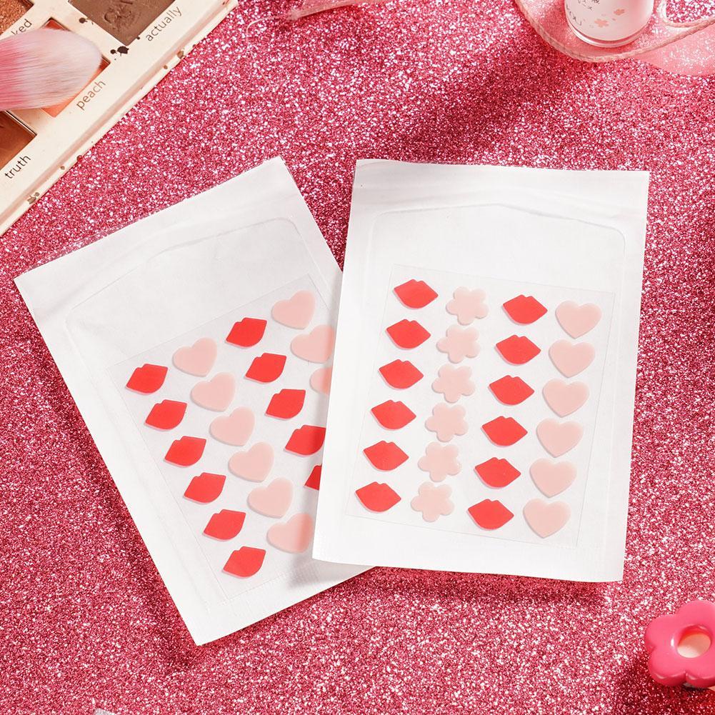24pcs Red Pink Acne Patch Heart Flower Lip Shape Pimple Sticker ...
