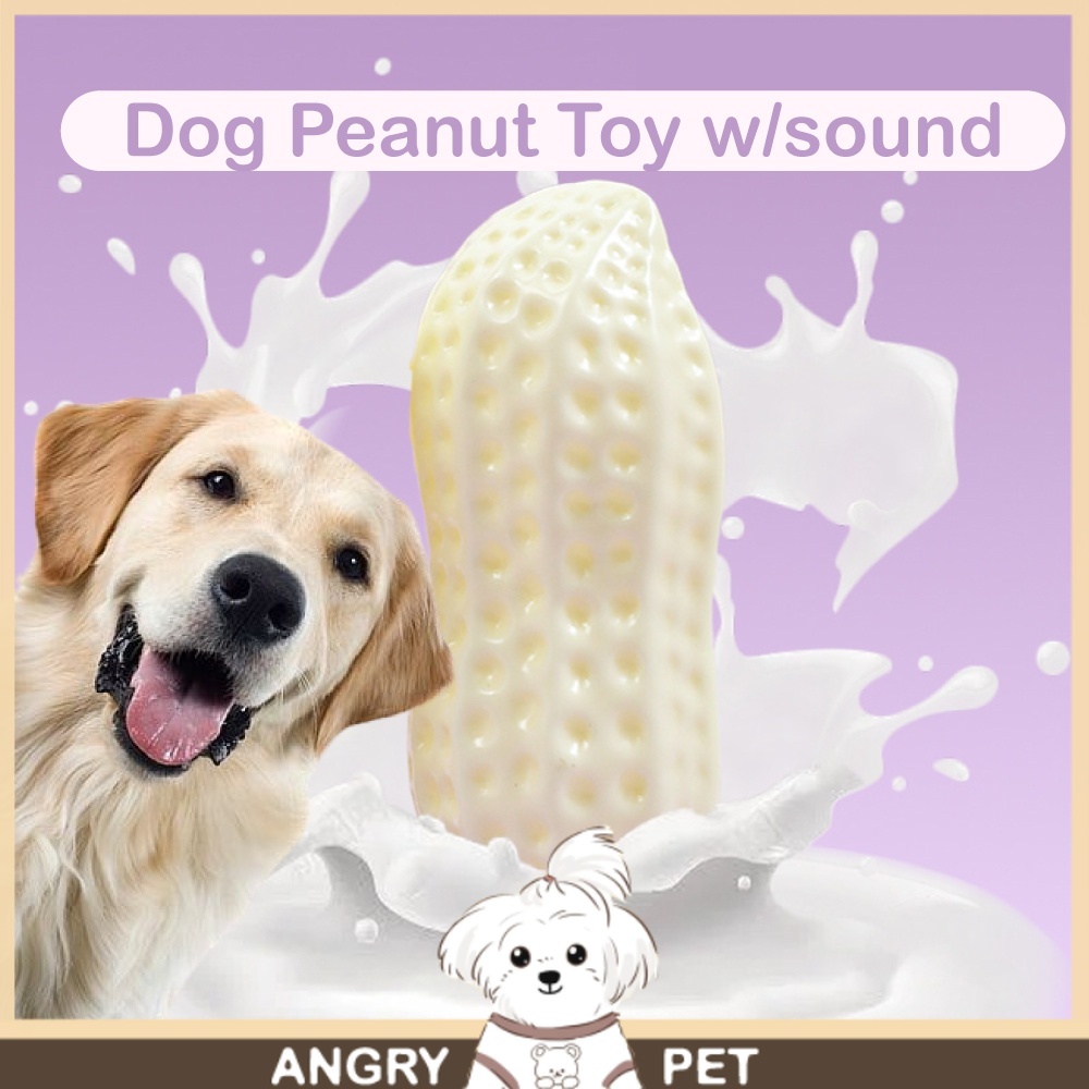 Angry Pet Dog Peanut Toy with Sound Bite Chewing Clean Teeth Pet Toy ...