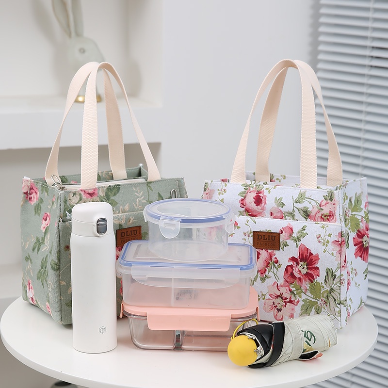 Thermal Insulated Lunch Food Tote Bag Cute Printed Design Bags for Food ...