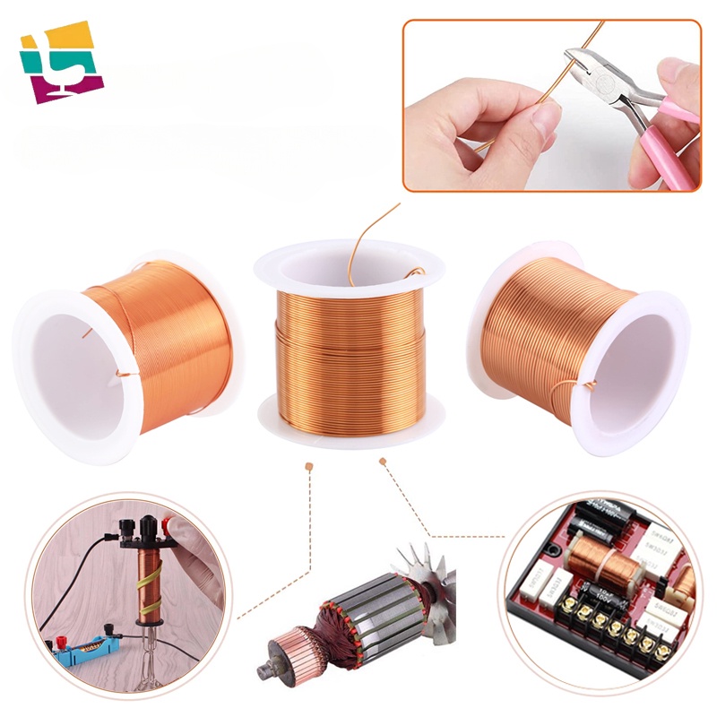 10-100m Copper wire coil 0.04mm - 1mm copper wire cable Magnetic wire ...
