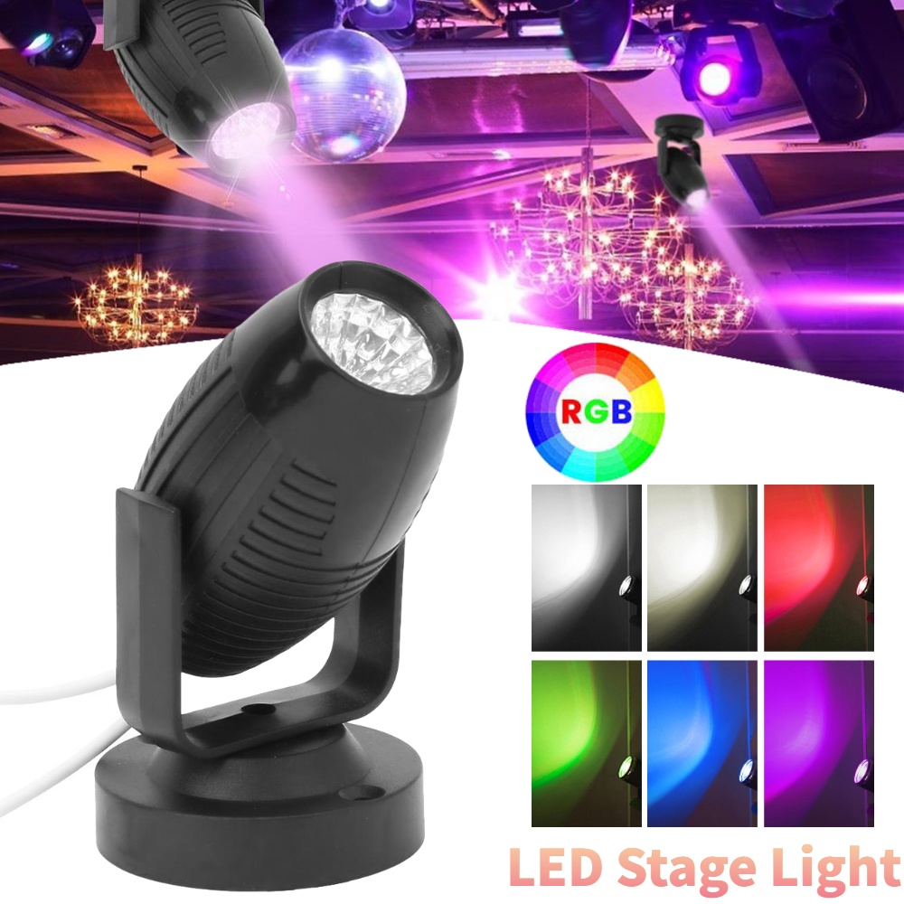 LED Stage Lights RGB Sound Activated Rotating Disco DJ Party Magic Ball ...