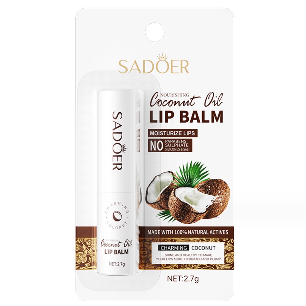 SADOER Nourishing Coconut Oil Lip Balm 2.7g | Shopee Malaysia