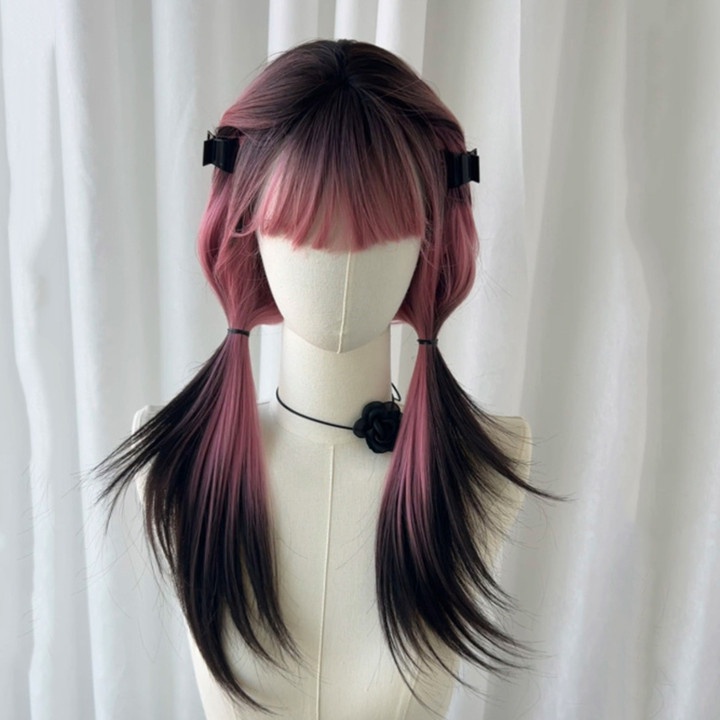 Mga-174 Wig Female Long Hair Natural New Style Gradient cos Hot Girl ...