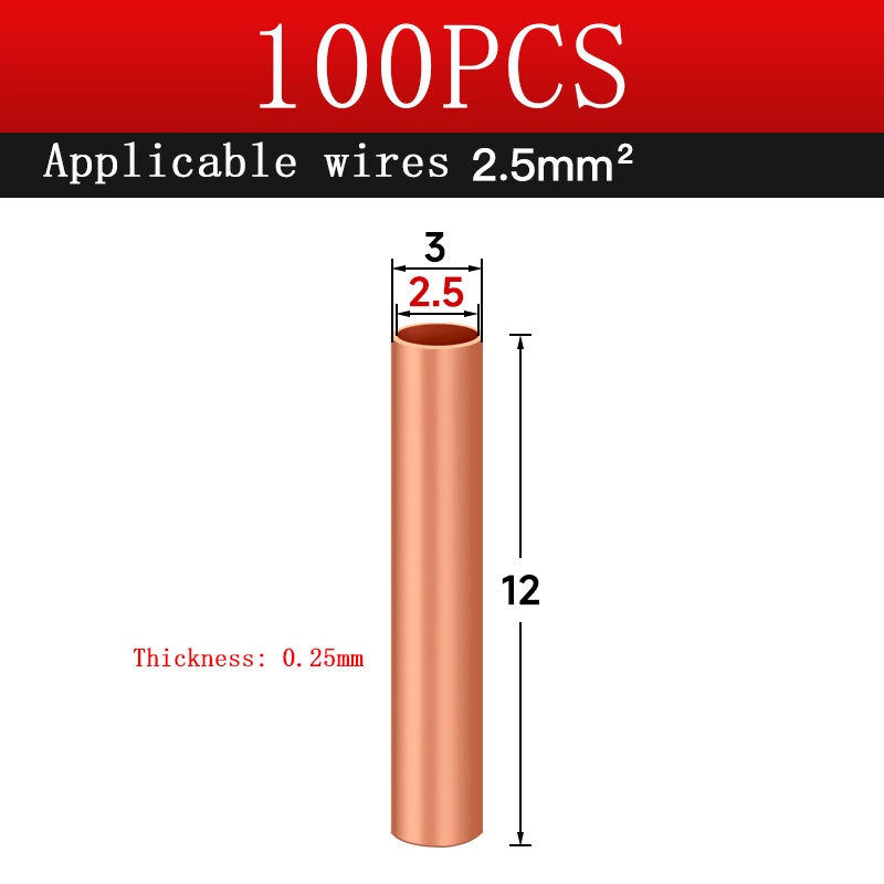EN And GT Wire Connector TerminalCopper Wire Butt Joint Connecting Pipe ...
