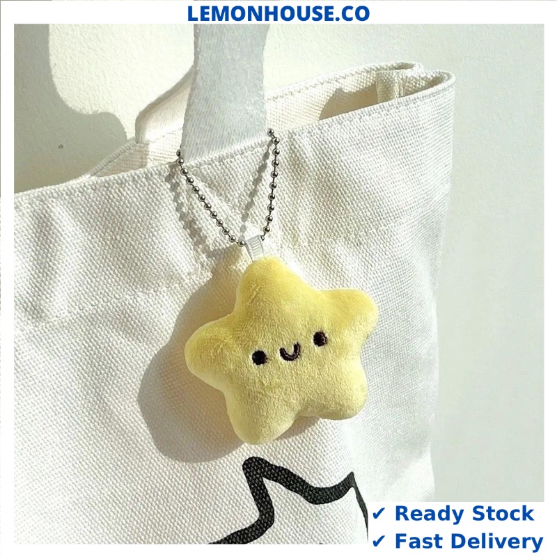 Ready Stock Cute Star keychain Pendant Plush Toy Student Backpack ...