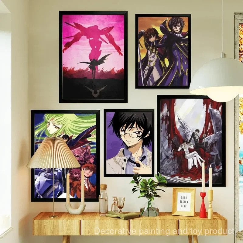 code geass Poster Prints Wall Art Canvas Painting Poster For Modern ...