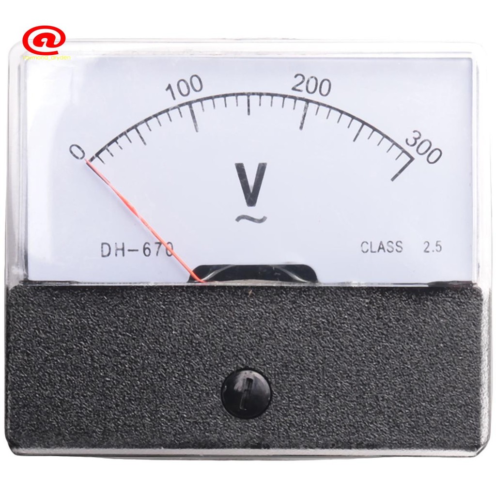 Rectangle AC 0-300V Gauge Analog Voltage Panel Meter Voltmeter DH670 ...