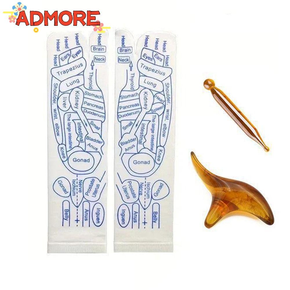 ADMORE Reflexology Socks, Foot Pain Relief Massage Stick Foot Massage Socks, Pedicure Tools with ...