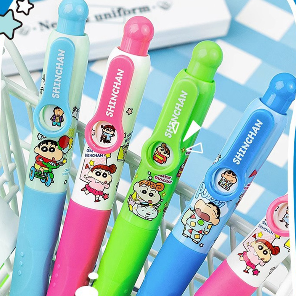 Funny Crayon Shin Chan Jumping Pen Student Cartoon Face Changing ...